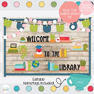Book Club - Library Bulletin Board Kit - Etsy