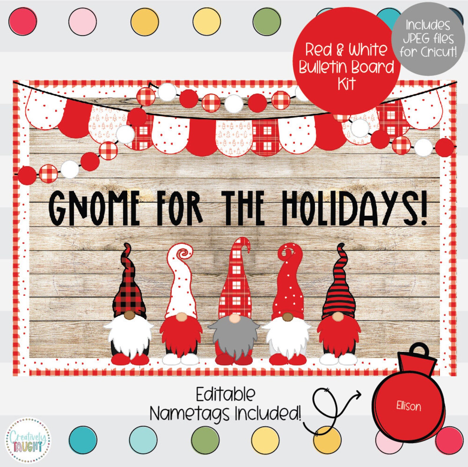 Red and White Gnomes Christmas Gnomes Christmas Bulletin - Etsy