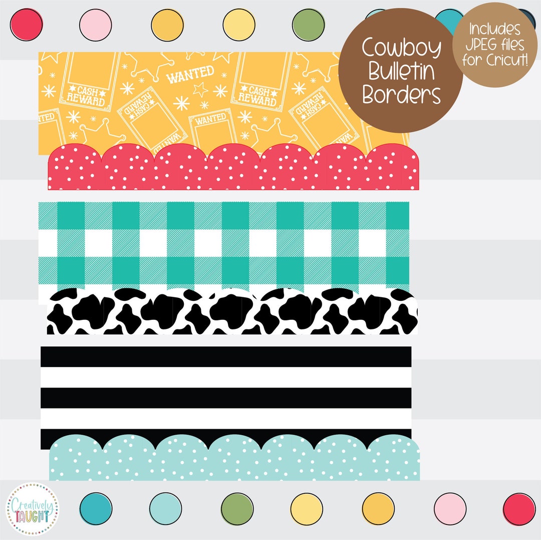 Cowboy Bulletin Board Borders - Etsy