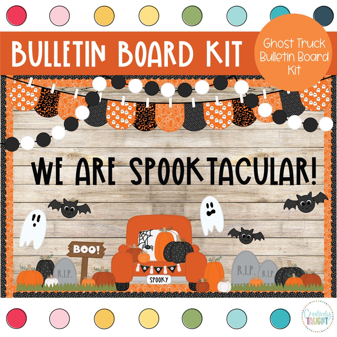 Ghost Truck - Fall - Halloween - October Bulletin Board Kit - Etsy