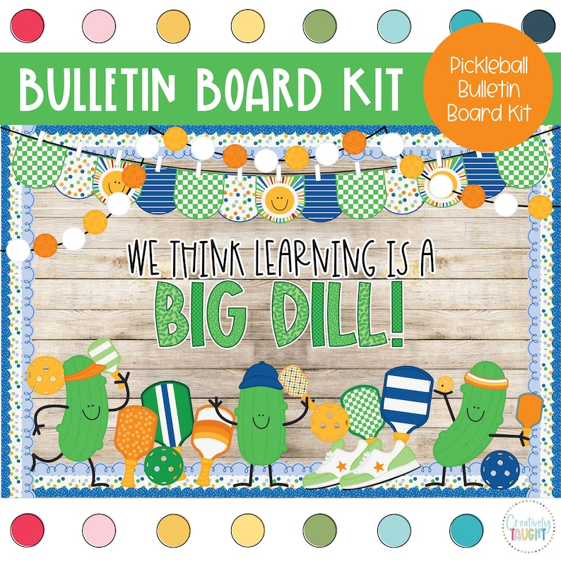 Pickleball Classroom Decor: Bulletin Board Kit (digital Download) - Etsy