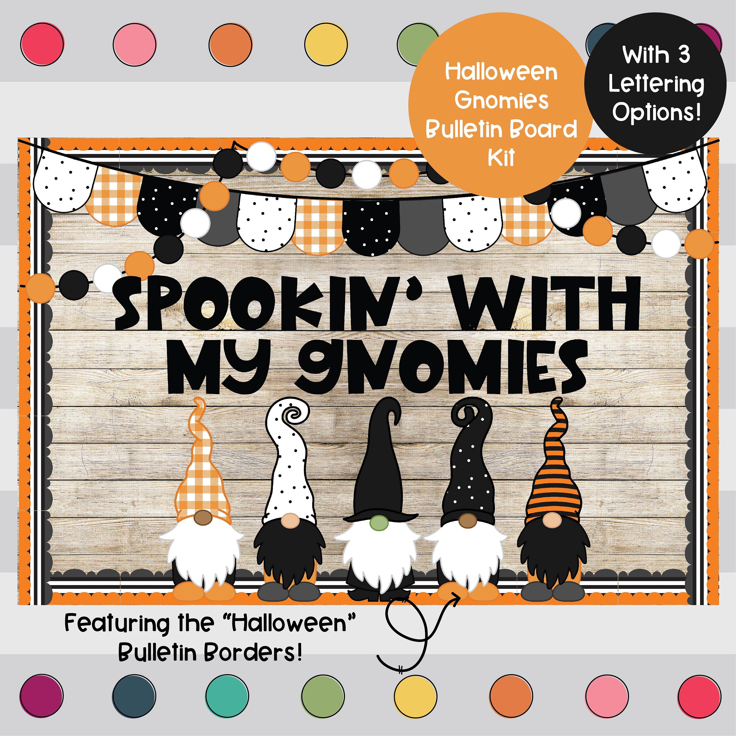 Halloween Gnomies Fall Halloween Bulletin Board Kit - Etsy