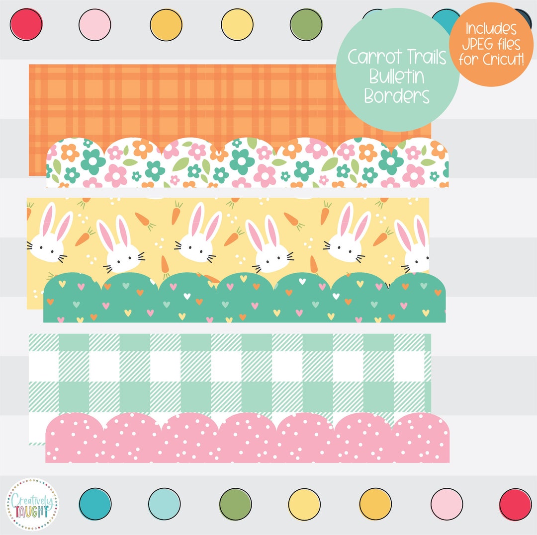 Carrot Trails Easter Bulletin Board Borders - Etsy