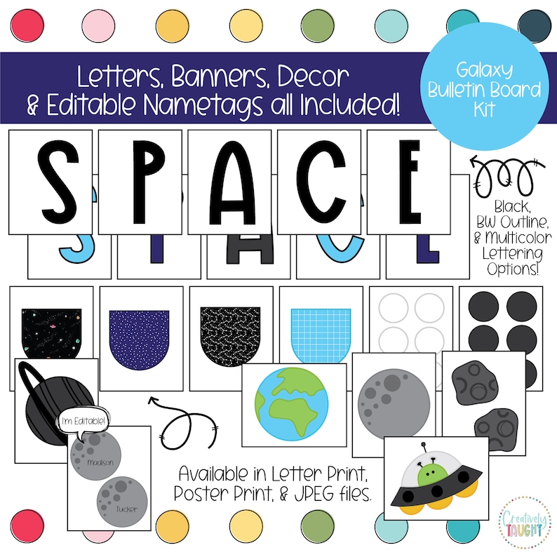Galaxy - Space Bulletin Board Kit - Etsy