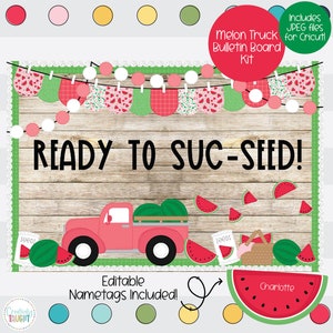 One in a Melon Summer Truck Bulletin Board Kit - Etsy