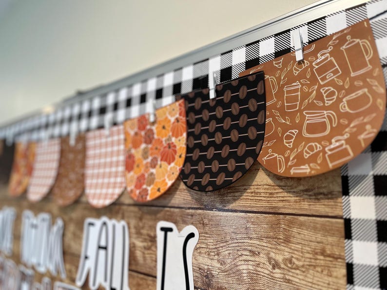Pumpkin Spice - Coffee Theme - Fall - Fall Themed Bulletin Board Kit - Etsy