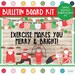 Santa’s Workout - PE Class - Christmas - December Bulletin Board Kit - Etsy