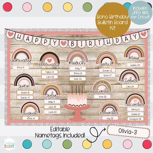 Classroom Birthday Display Classroom Birthday Board - Etsy