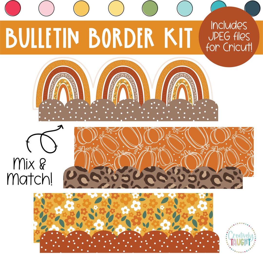 Fall Rainbows - Fall Bulletin Board Borders - Etsy
