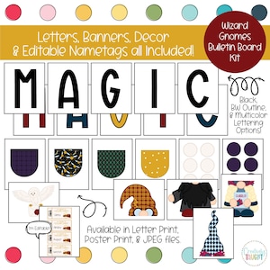 Wizard Gnomes Bulletin Board Kit - Etsy
