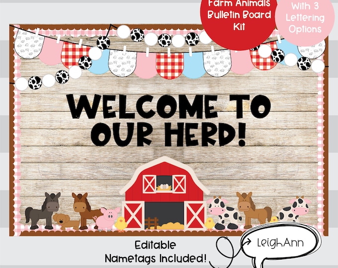 Printable Farm Theme Alphabet Posters ABC Letters Classroom Decor ...