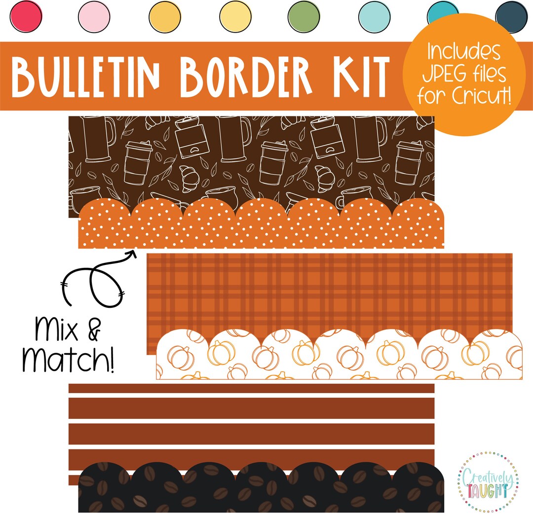 Pumpkin Spice - Fall Bulletin Board Borders - Etsy