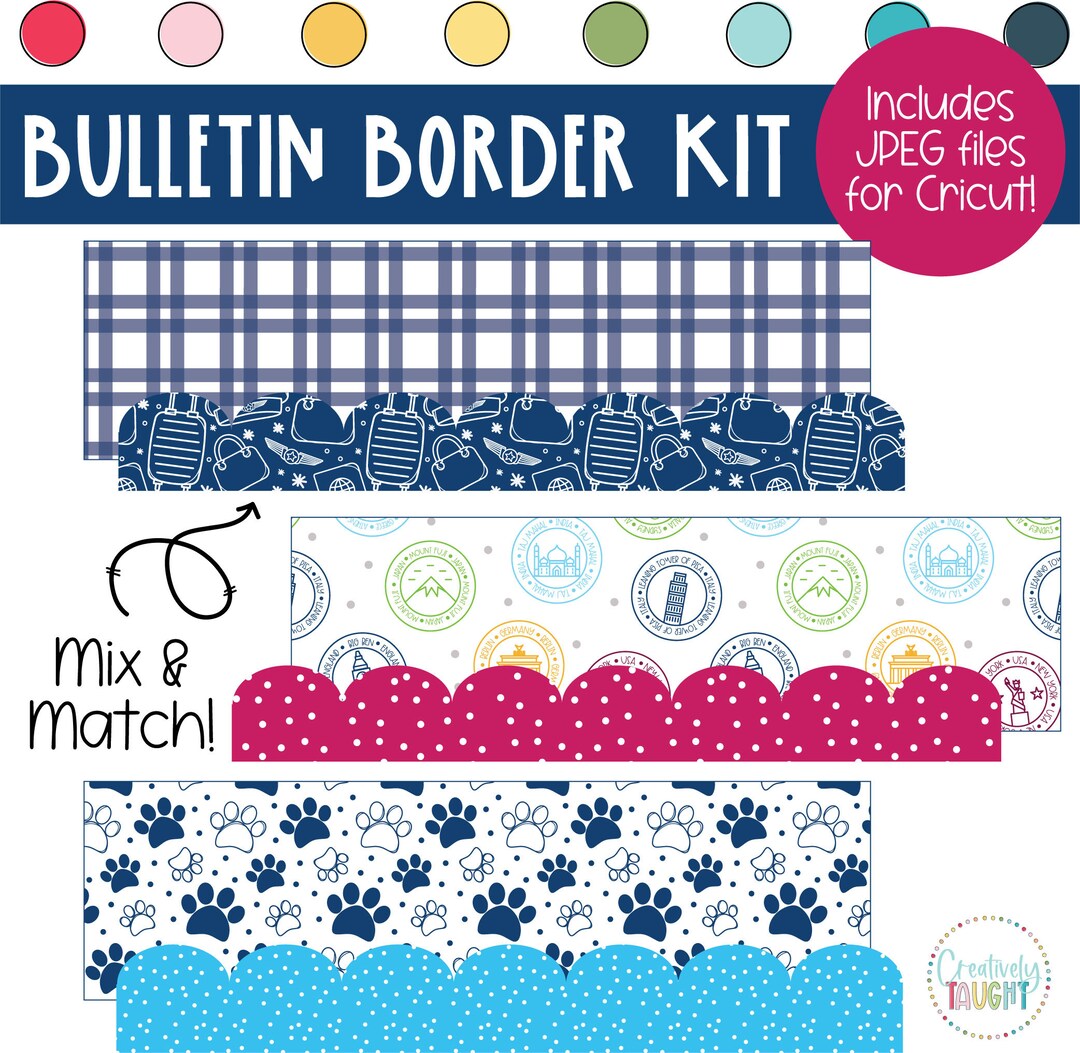 Travel - Travel Pup Bulletin Board Borders - Etsy