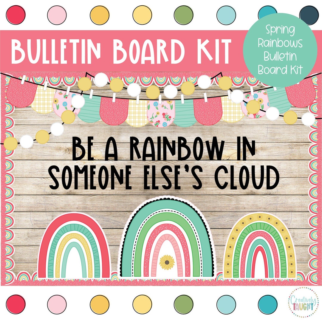Spring Rainbows - March Bulletin Board Kit - Etsy