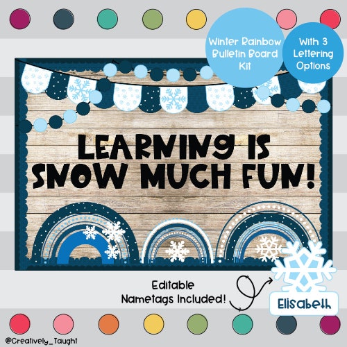 Winter Wonderland Holiday Bulletin Board Kit - Etsy