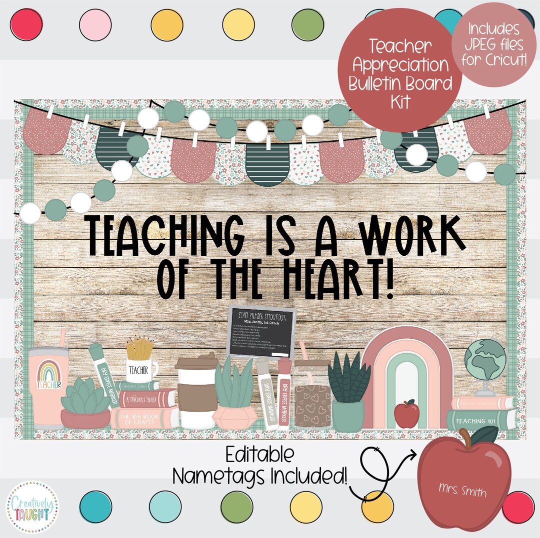 Teacher Appreciation Bulletin Board Kit - Etsy
