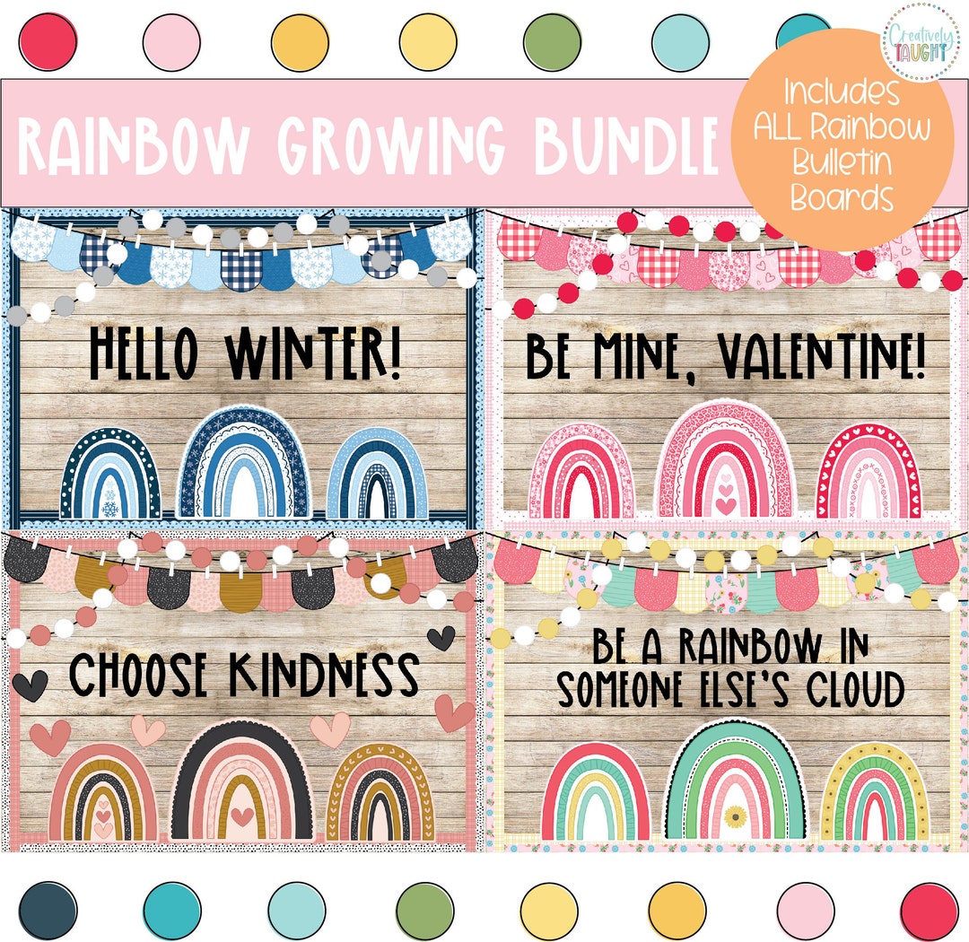Ultimate Rainbow Bulletin Board Bundle ALL RAINBOW Bulletin - Etsy