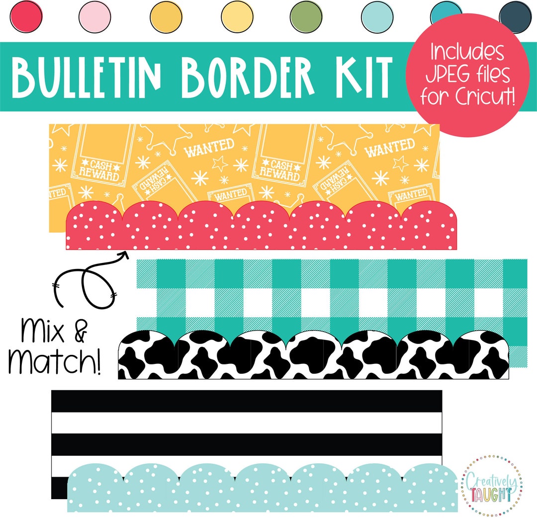 Cowboy Bulletin Board Borders - Etsy