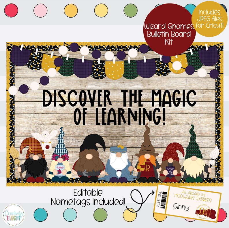 Wizard Gnomes Bulletin Board Kit - Etsy
