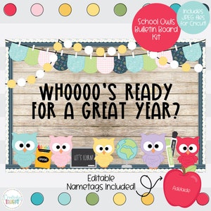 Welcome Back Back to School Owls Fall Bulletin Board Kit - Etsy