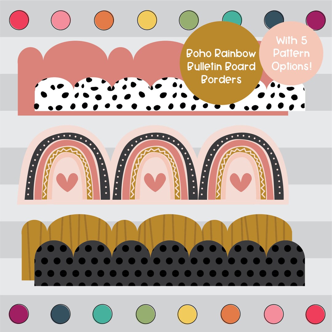 Boho Kindness Bulletin Board Borders - Etsy