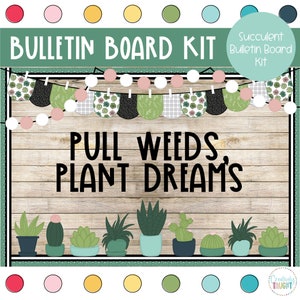 Succulent - Plant Theme - Back to School Bulletin Board Kit - Etsy