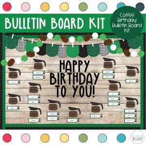 Coffee Birthday Display - Coffee Back to School Bulletin Board - Etsy