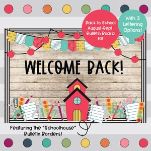 Welcome Back Back to School Fall Bulletin Board Kit | Etsy