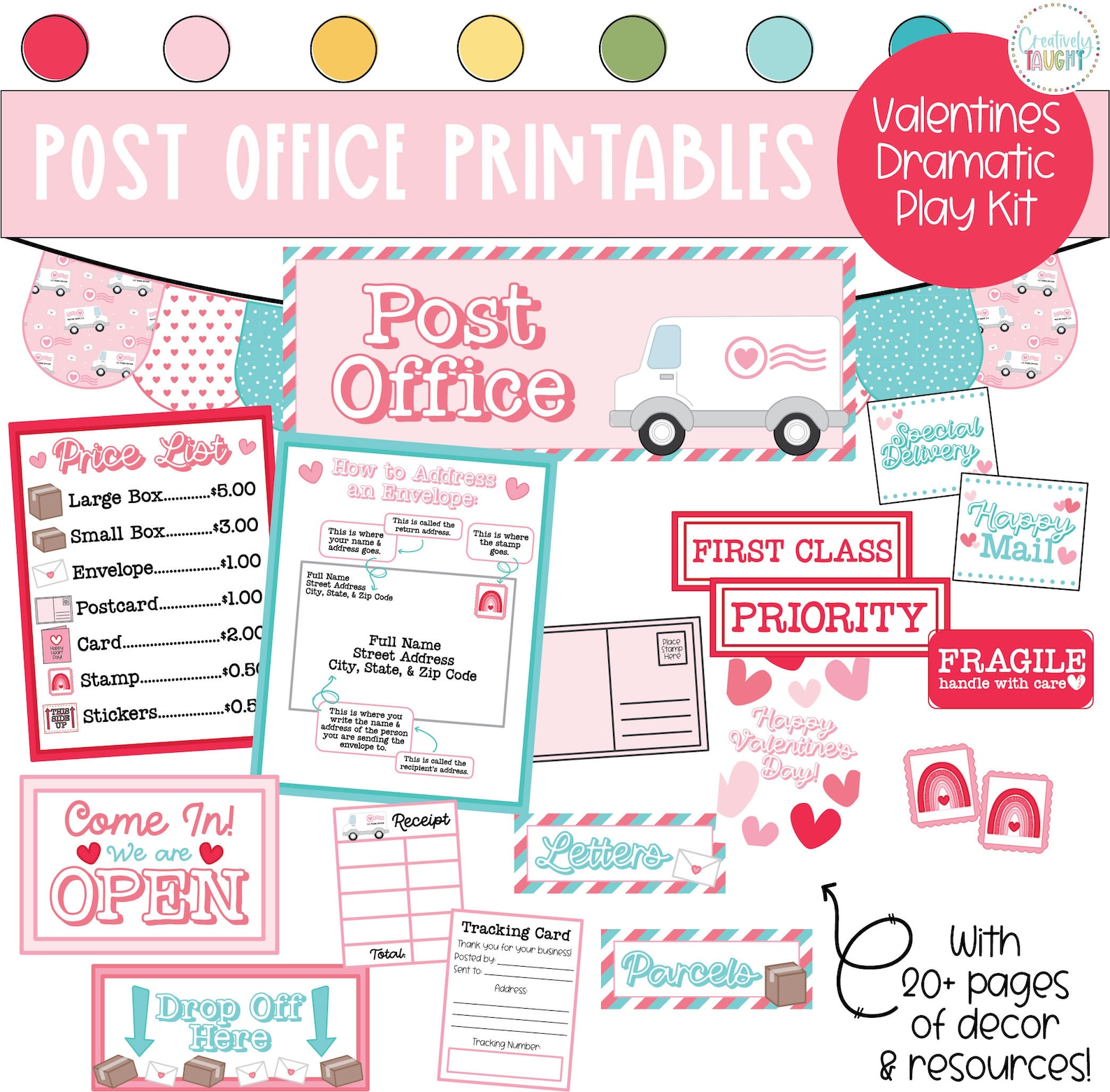 Valentine's Post Office Printable Kit: Dramatic Classroom Play (PDF ...