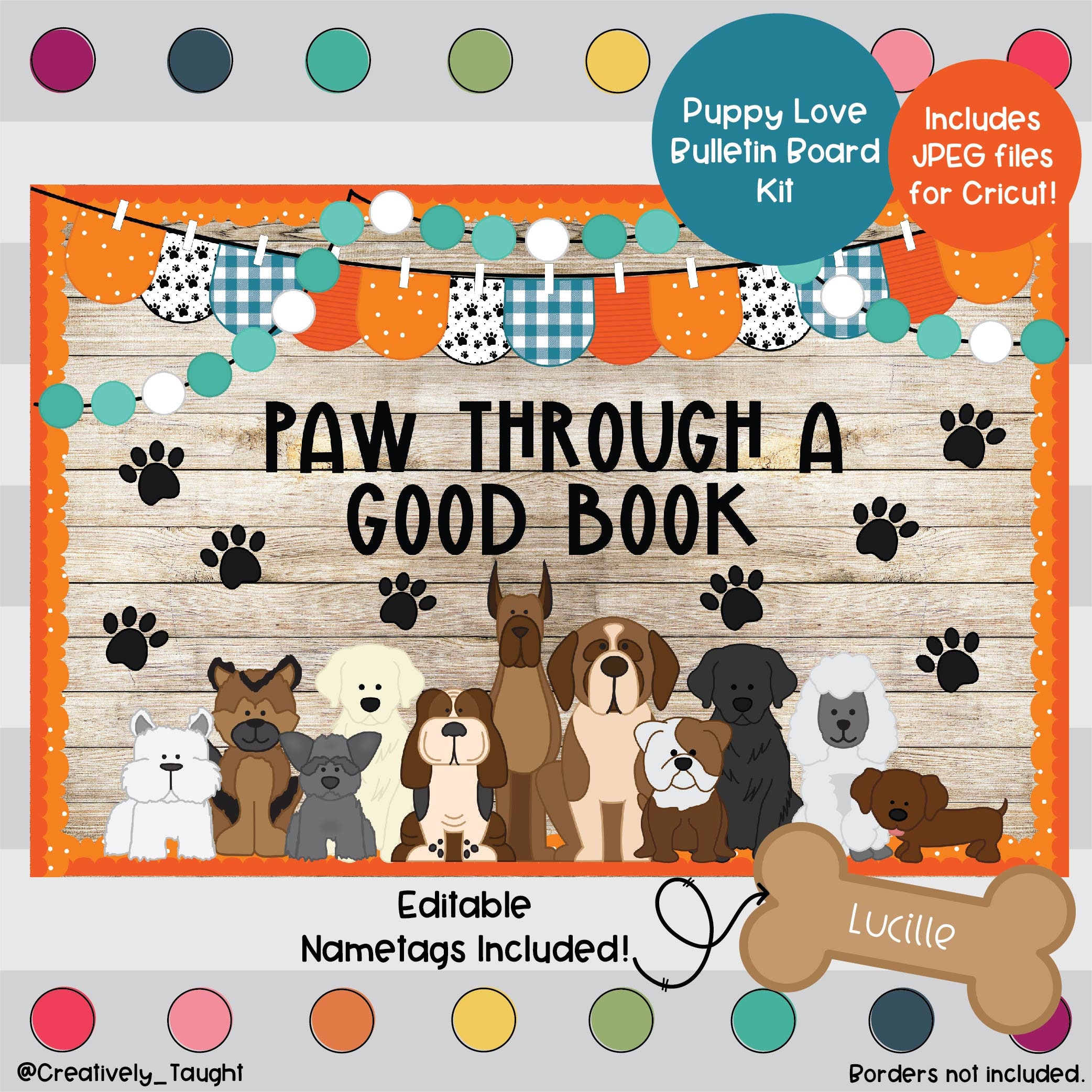 Puppy Love Puppy Bulletin Board Kit - Etsy