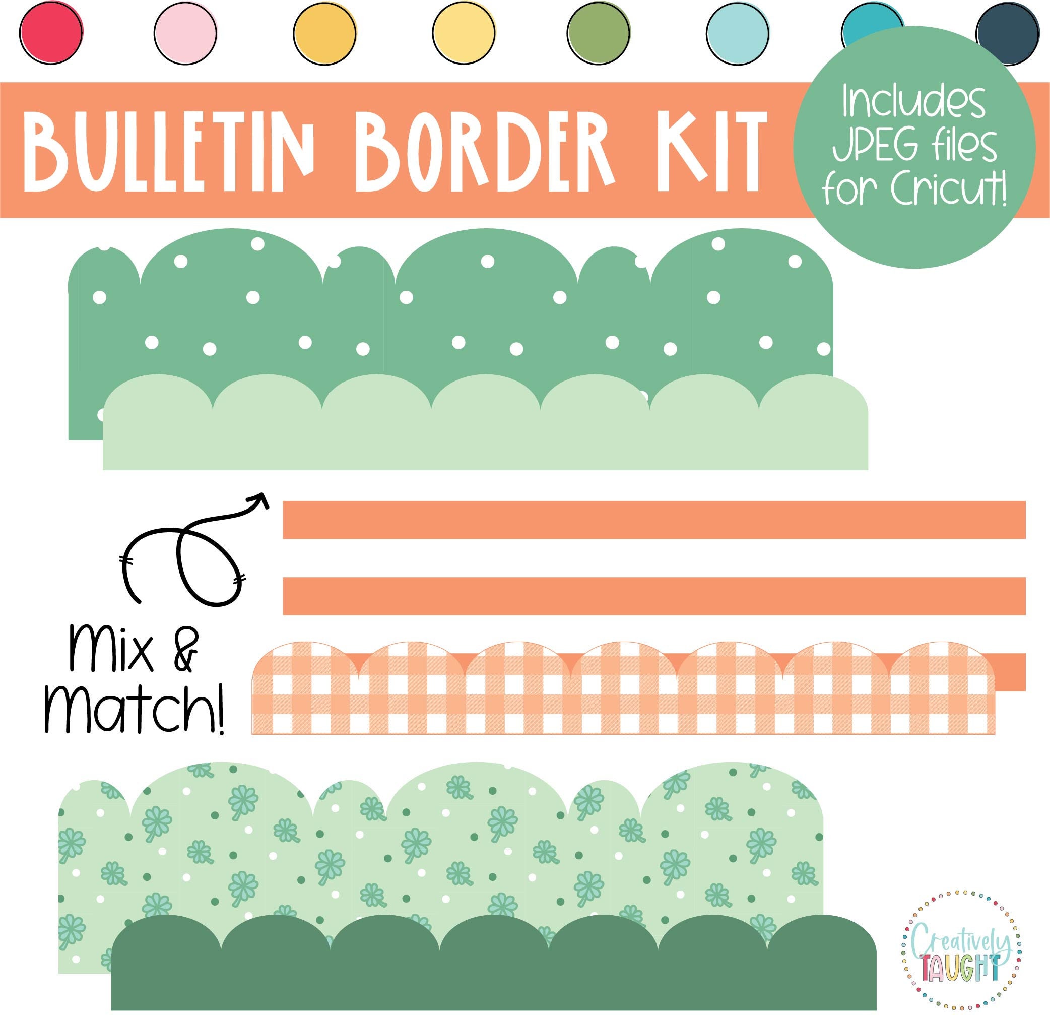 Irish Greens - St. Patrick’s Day - March Bulletin Board Borders - Etsy