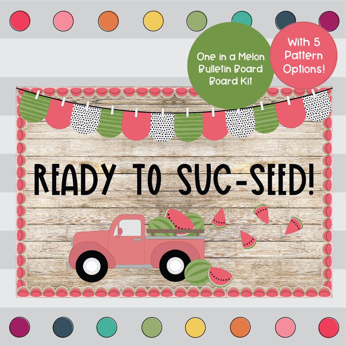 One in a Melon Summer Truck Bulletin Board Kit - Etsy