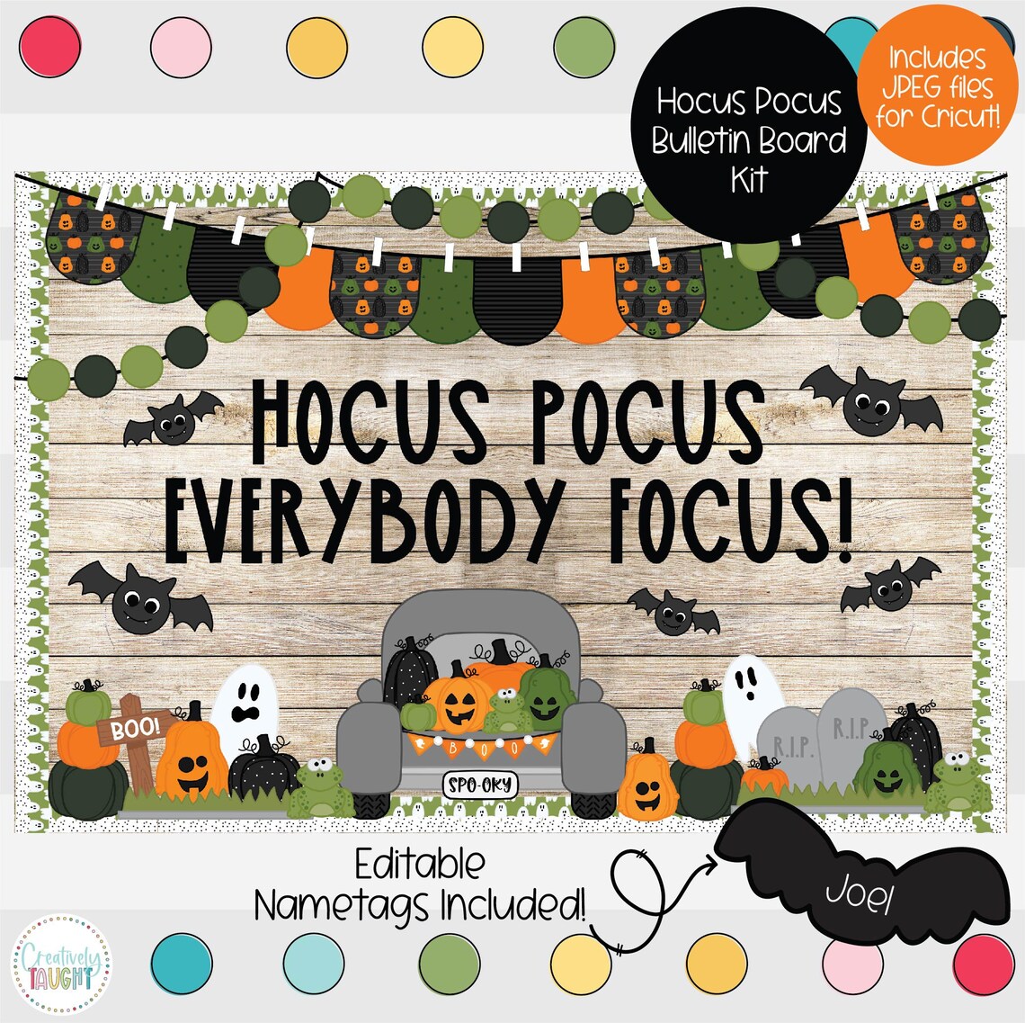 Hocus Pocus Everybody Focus Halloween October Bulletin - Etsy