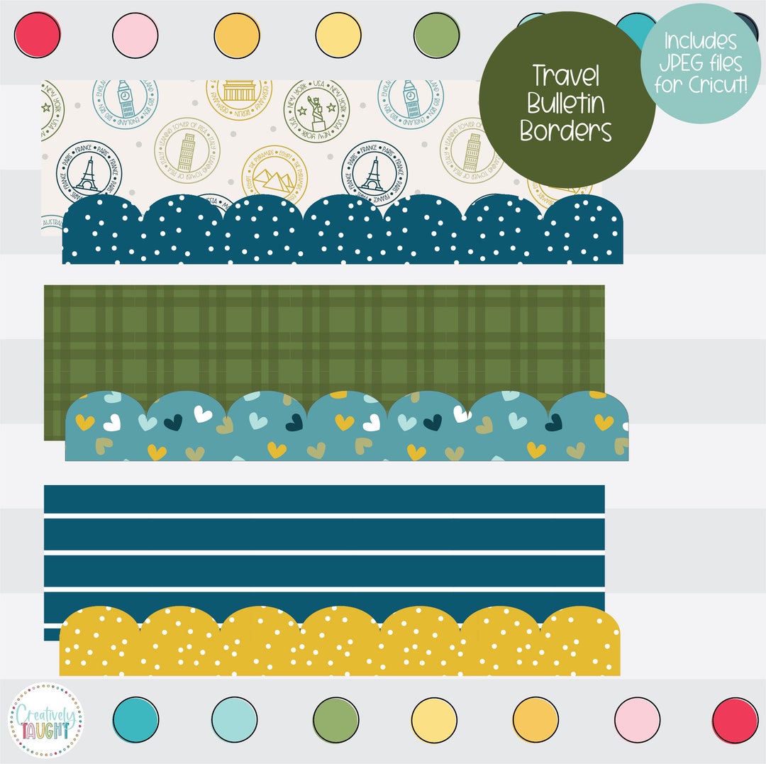 Travel Bulletin Board Borders - Etsy