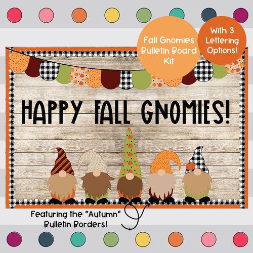 Halloween Gnomies Fall Halloween Bulletin Board Kit - Etsy