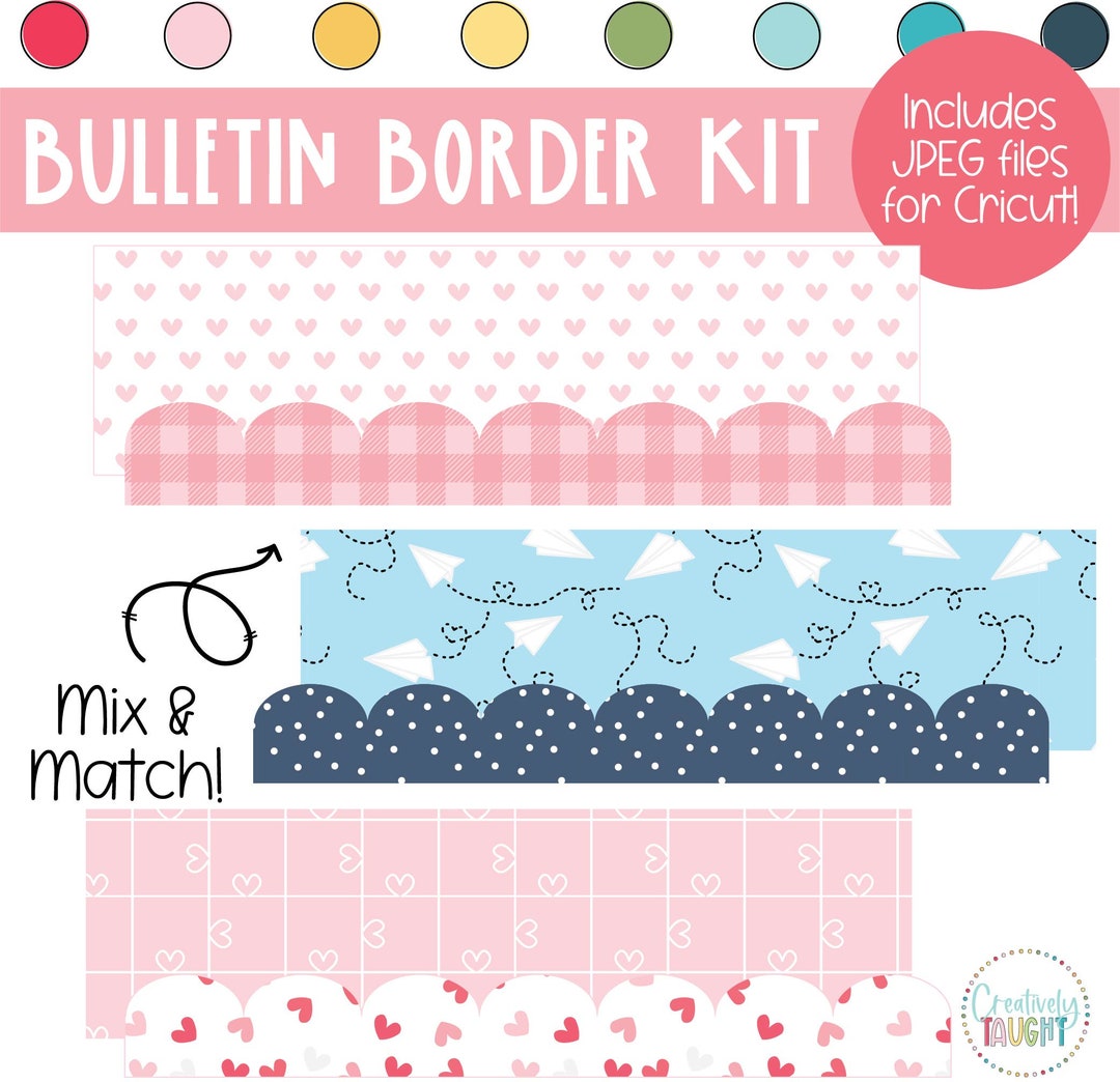 Love Notes- Paper Airplanes- Valentines Bulletin Board Borders - Etsy