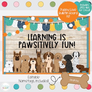 Puppy Love Puppy Bulletin Board Kit - Etsy