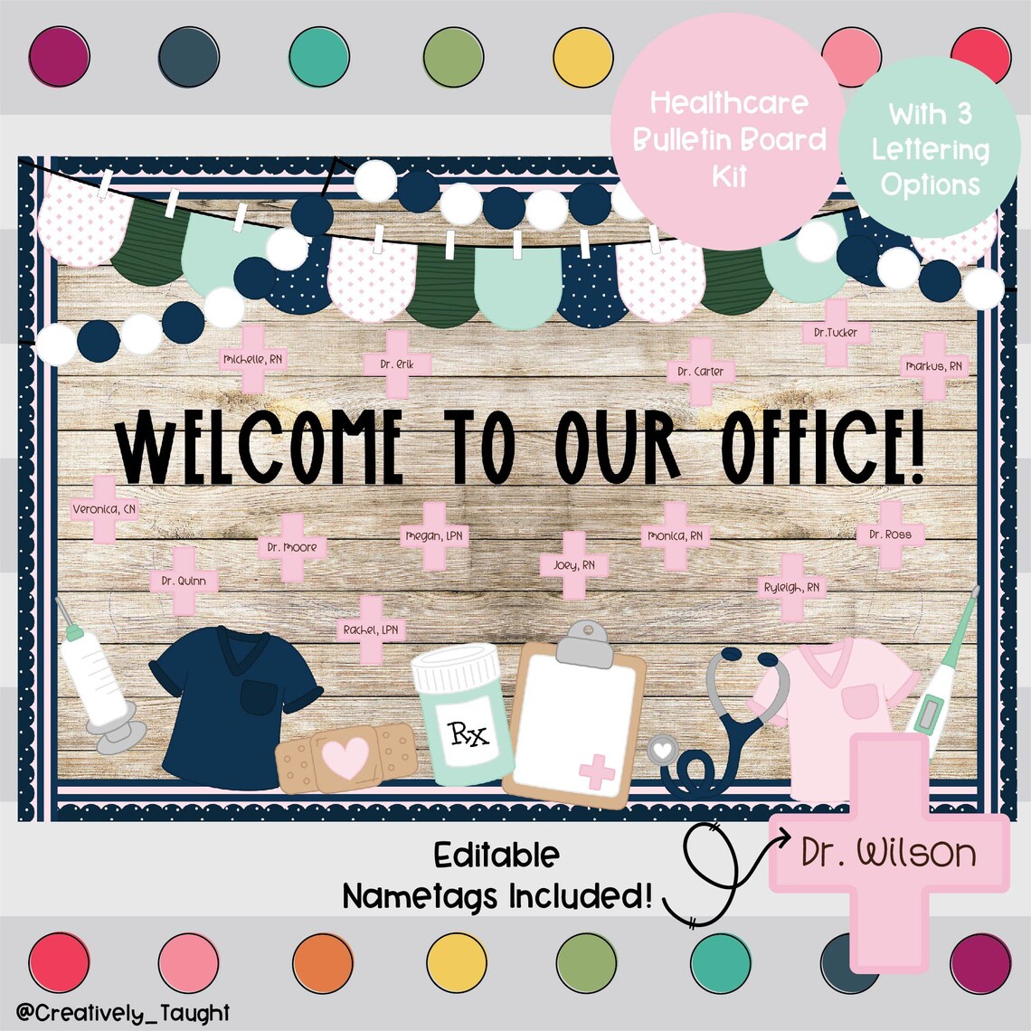 Healthcare Education Nursing Health Bulletin Board Kit - Etsy