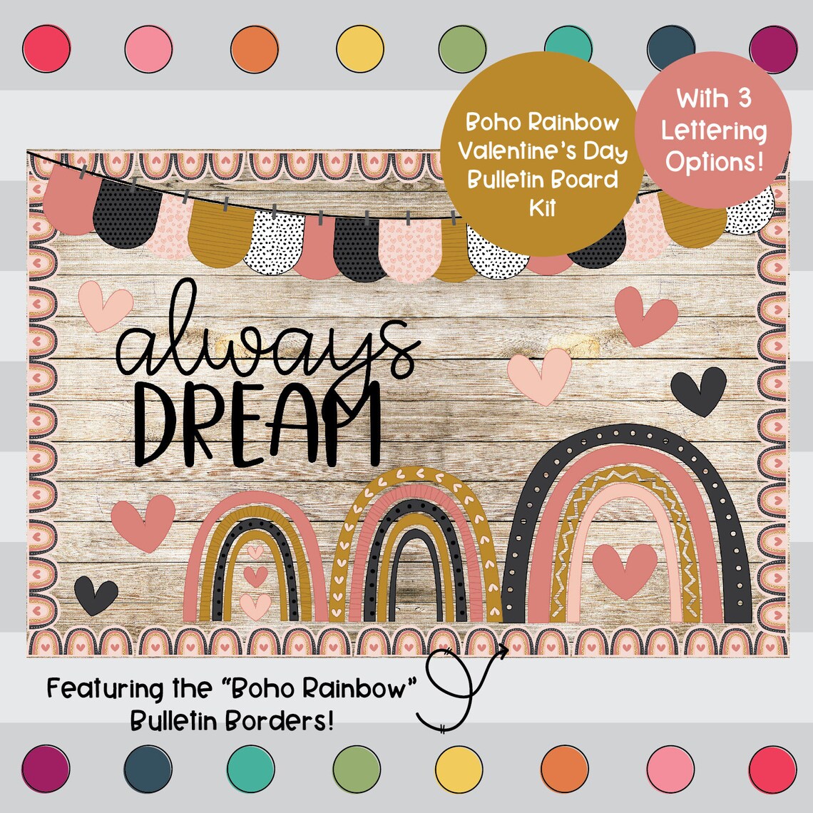 Kindness Matters Boho Themed Bulletin Board Kit - Etsy