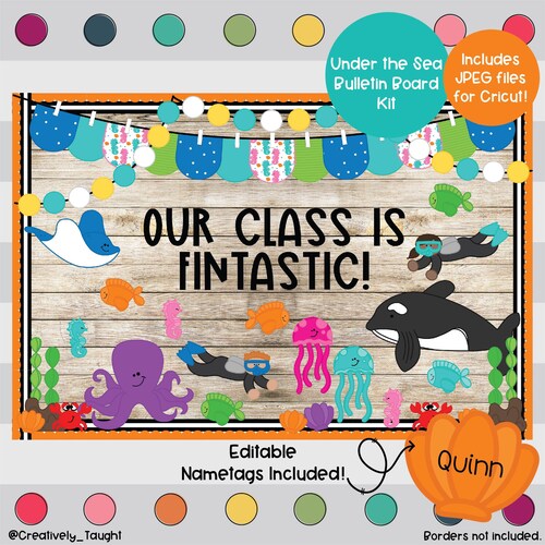 Sea Turtles Ocean Under the Sea Back to School Bulletin - Etsy