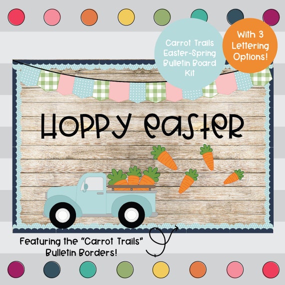 Carrot Trails Easter Bulletin Board Kit | Etsy