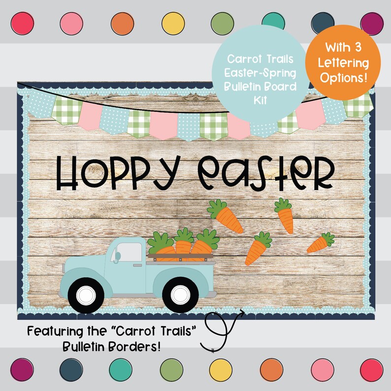 Carrot Trails Easter Bulletin Board Kit | Etsy