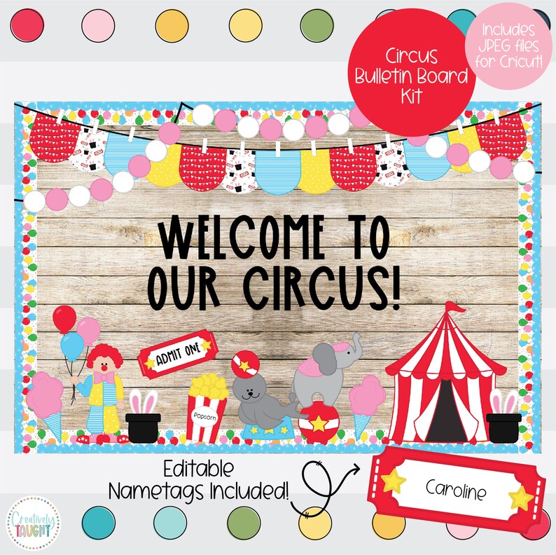 Circus Carnival Classroom Theme Bulletin Board Kit - Etsy