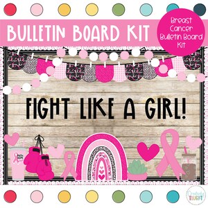 Breast Cancer Awareness - October Bulletin Board Kit - Etsy