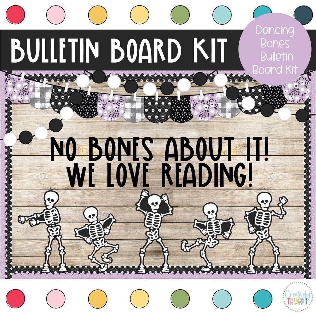 Dancing Skeletons - Halloween - October Bulletin Board Kit - Etsy