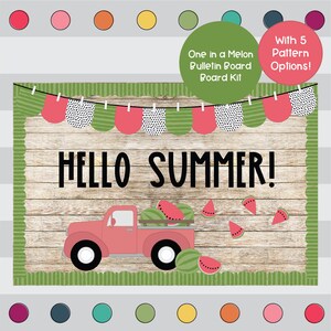 One in a Melon Summer Truck Bulletin Board Kit - Etsy