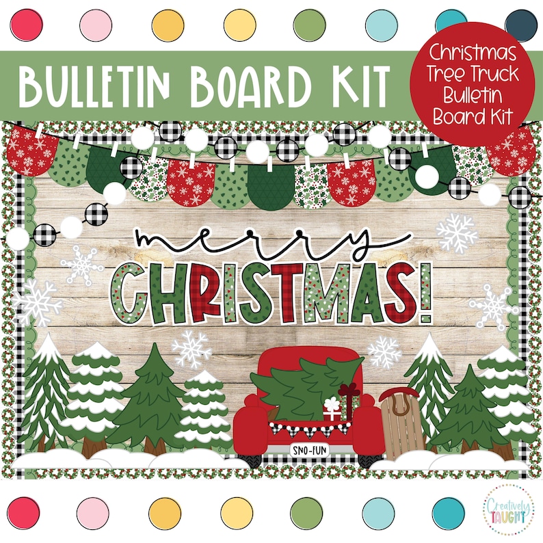 Christmas Tree Truck- Christmas Bulletin Board Kit - Etsy