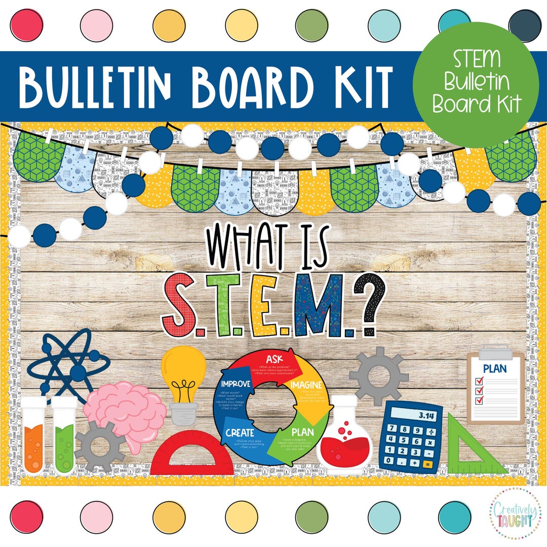 STEM Classroom Decor - Bulletin Board Kit - Etsy
