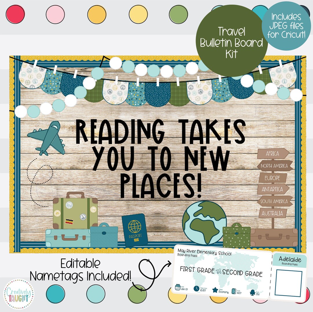 World Travel Geography Travel Classroom Theme Bulletin - Etsy