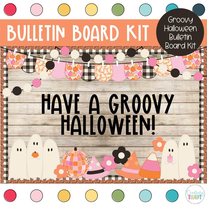 Retro Ghosts - Halloween - October Bulletin Board Kit - Etsy